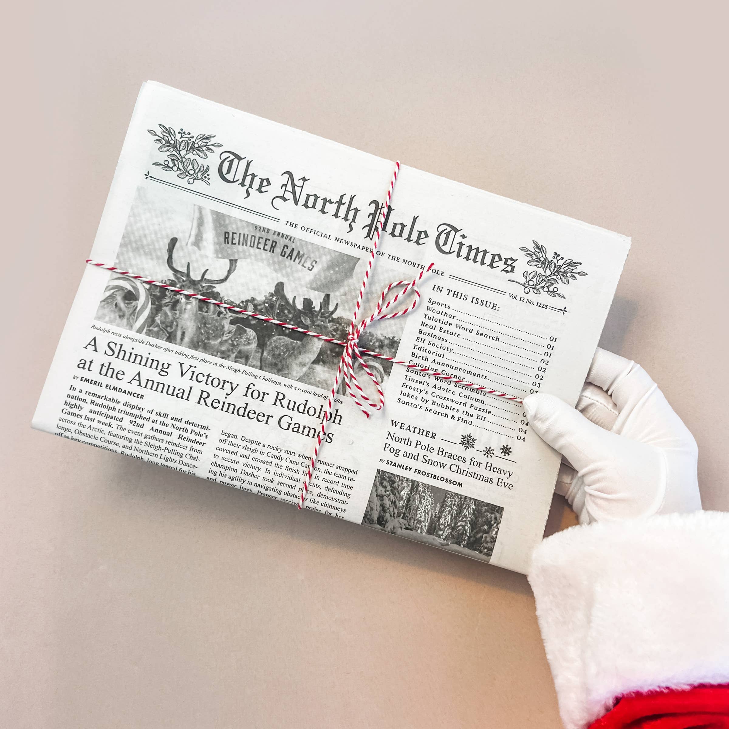 North Pole Times Newspaper Gift Wrap – Ma Maison + Co.